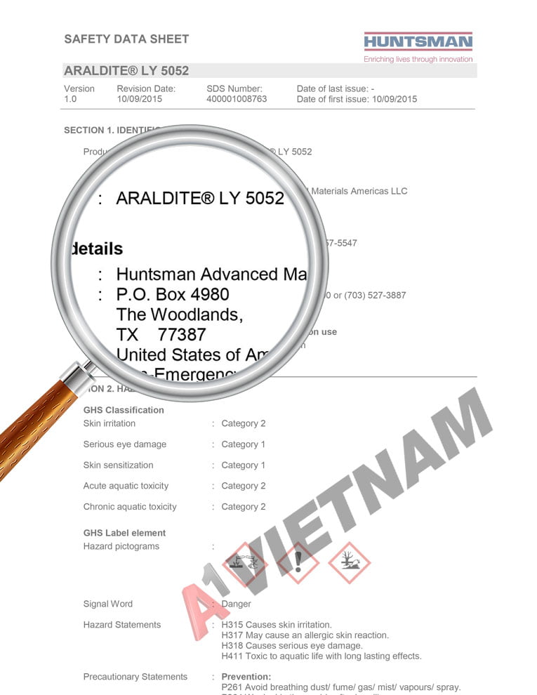 Keo Araldite 5052 - Phân Phối Chính Hãng Tại Việt Nam