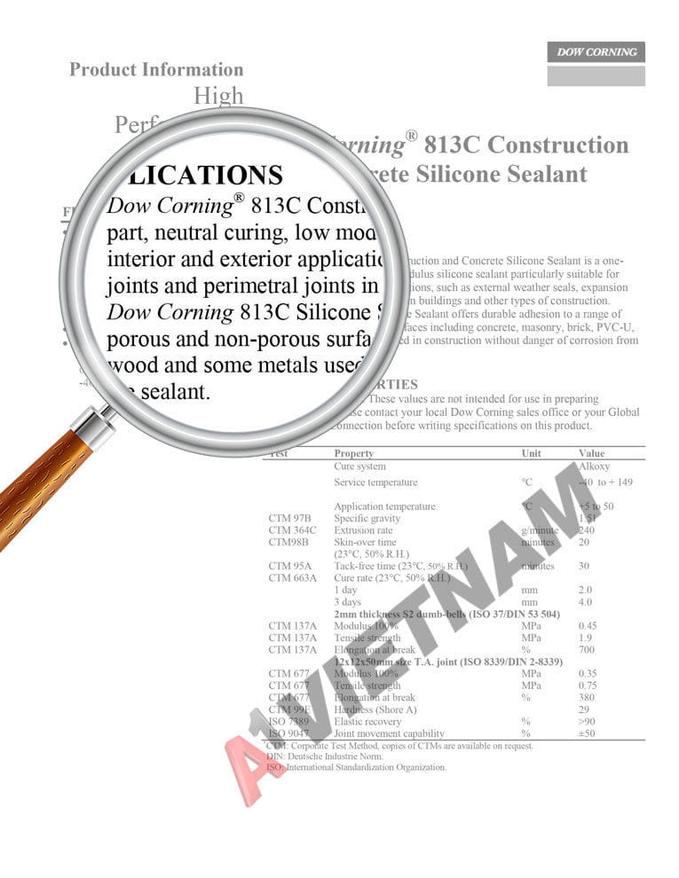 Keo Dow Corning 813C - Phân Phối Chính Hãng Tại Việt Nam