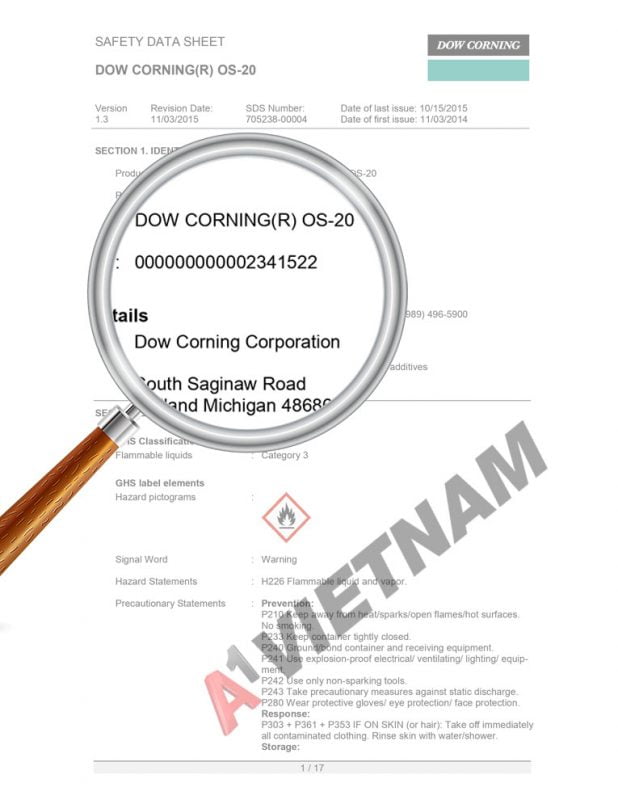 Dầu Dow Corning OS 20 - Phân Phối Chính Hãng Tại Việt Nam