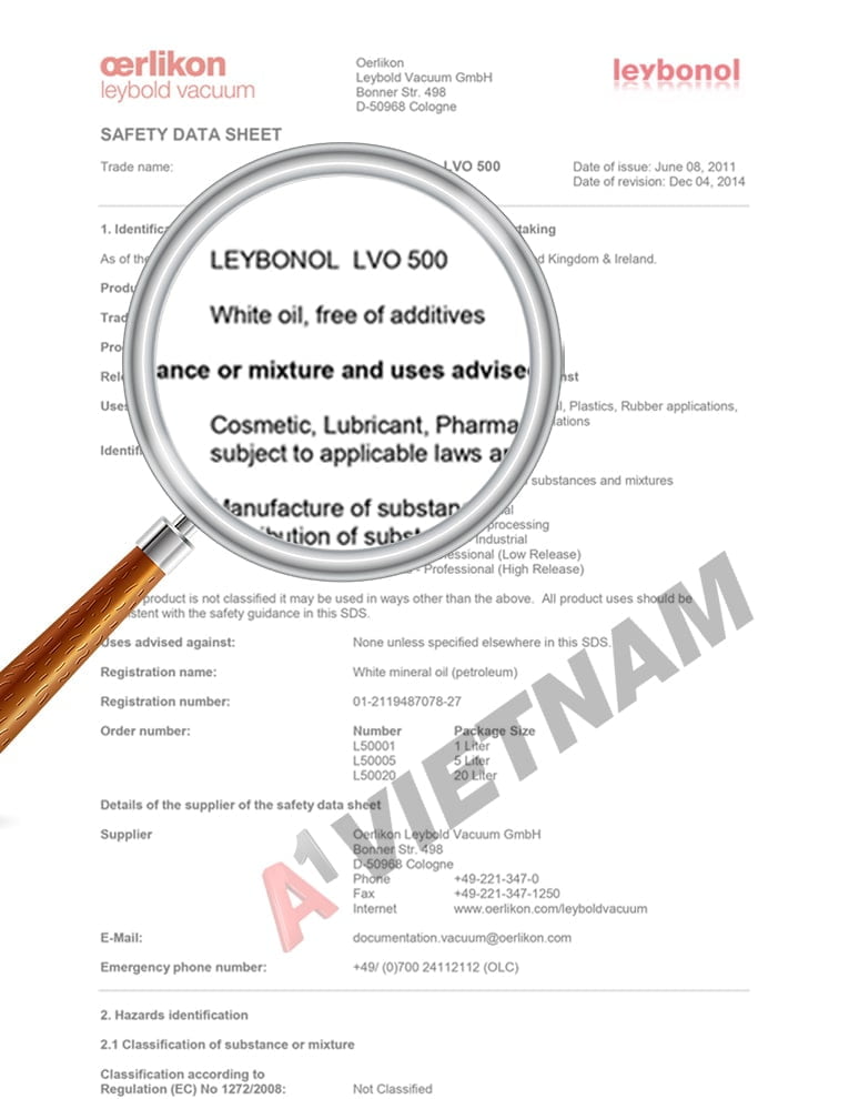 Dầu Chân Không Leybonol LVO 500 - Phân Phối Chính Hãng