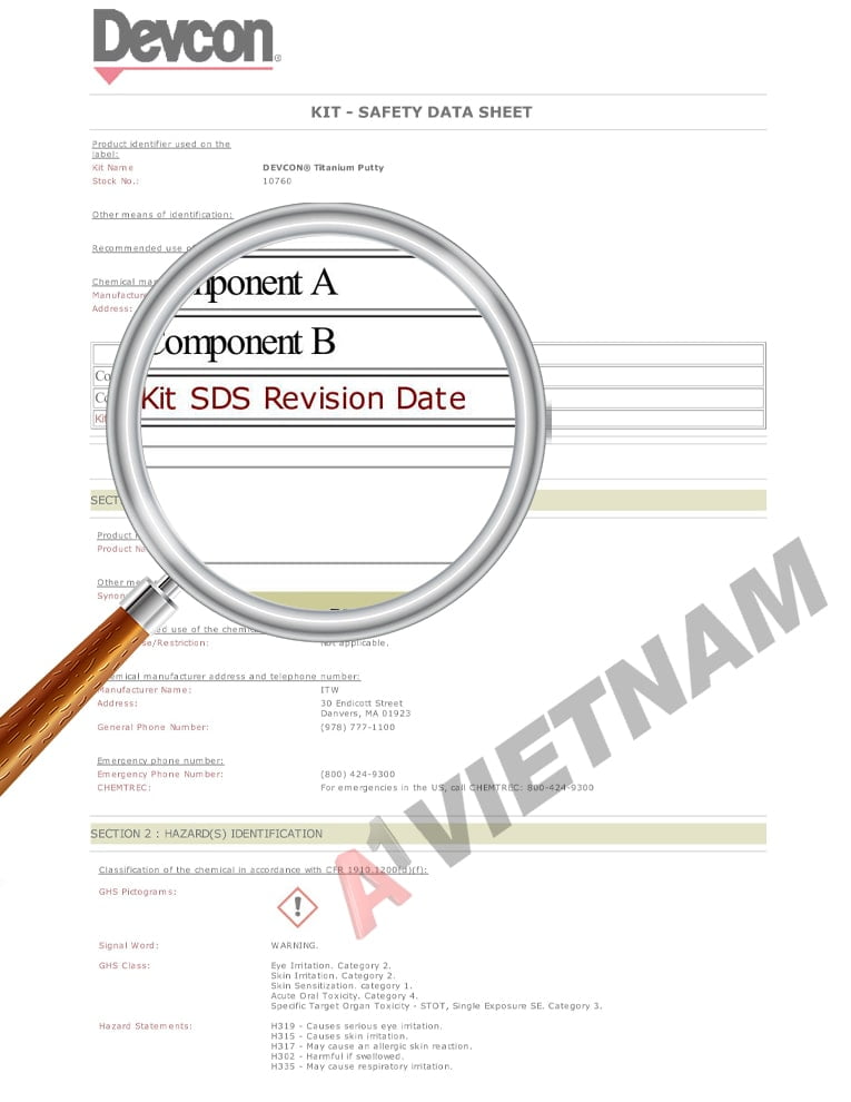 Keo Devcon Titanium Putty 10760 - Phân Phối Chính Hãng