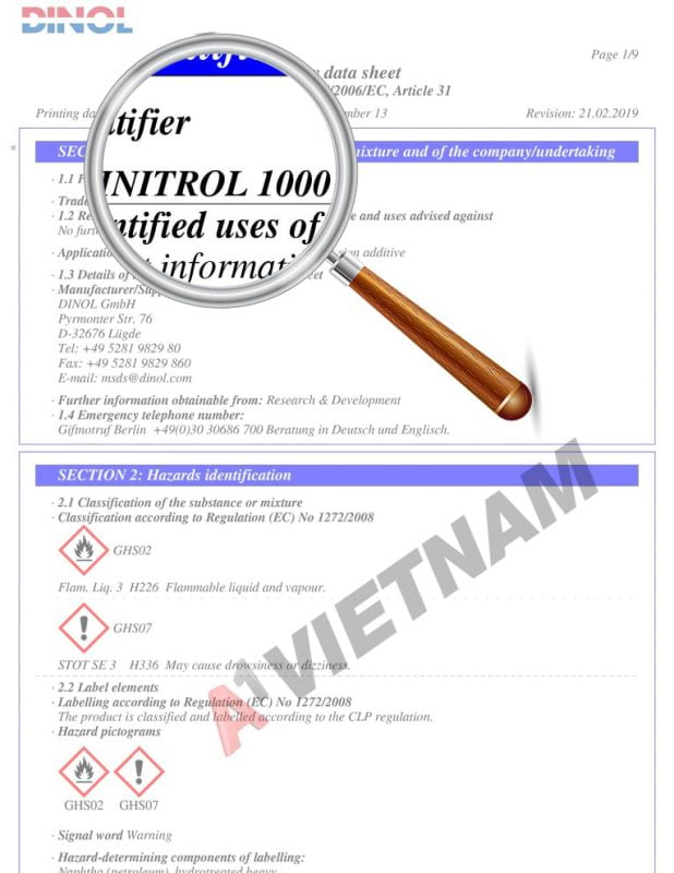 Dầu Dinitrol 1000 - Phân phối chính hãng tại Việt Nam