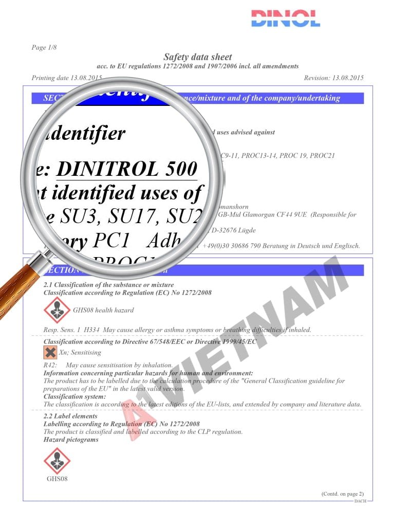 Keo Dinitrol 500 - Phân Phối Chính Hãng Tại Việt Nam