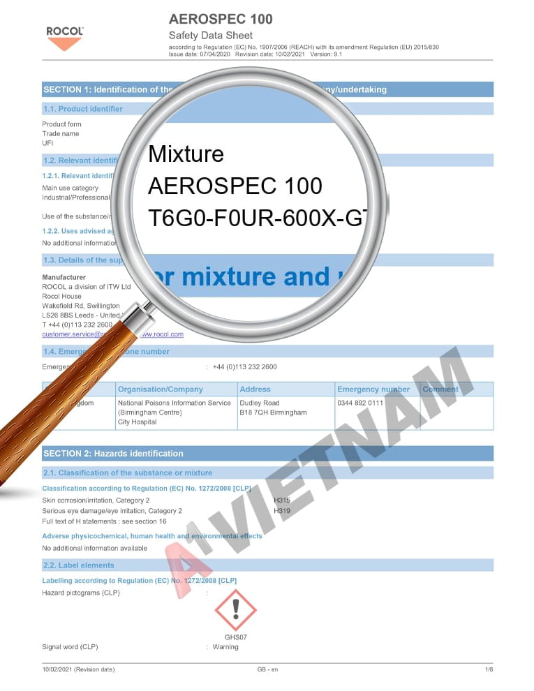 Mỡ Rocol Aerospec 100 - Phân Phối Chính Hãng