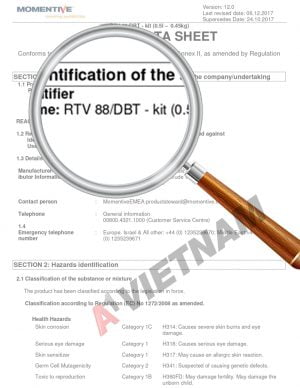 Keo Momentive RTV 88 - Phân Phối Chính Hãng, Giá Rẻ Nhất