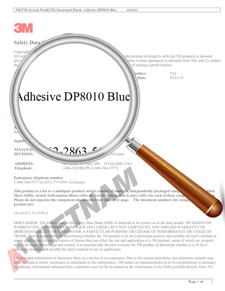Keo 3M Scotch-Weld Structural Plastic Adhesive DP8010 Blue