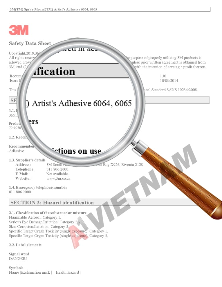 Keo 3M 6065 Spray Mount Artist's Adhesive - Chính Hãng