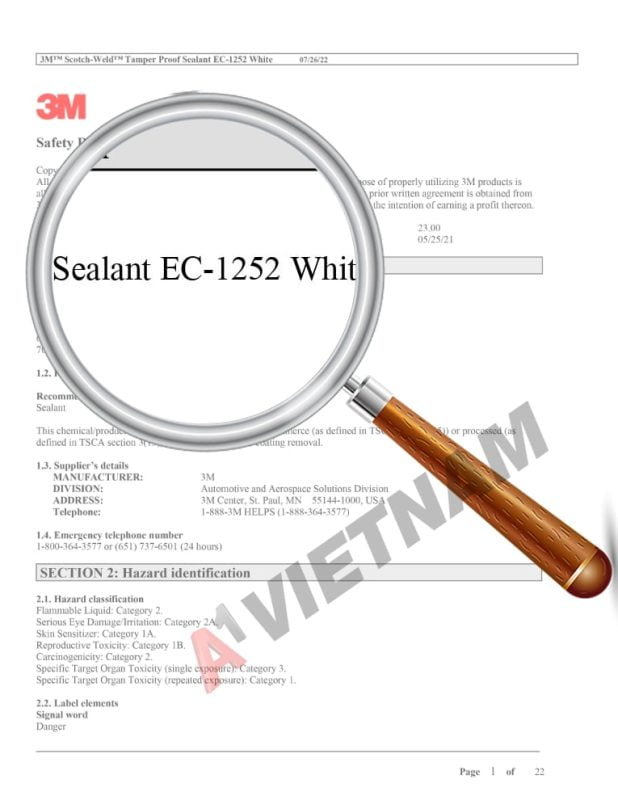 Keo 3M Scotch-Weld Tamper Proof Sealant EC-1252 White