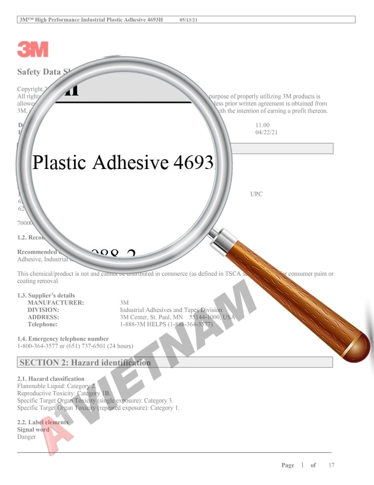Keo 3M High Performance Industrial Plastic Adhesive 4693