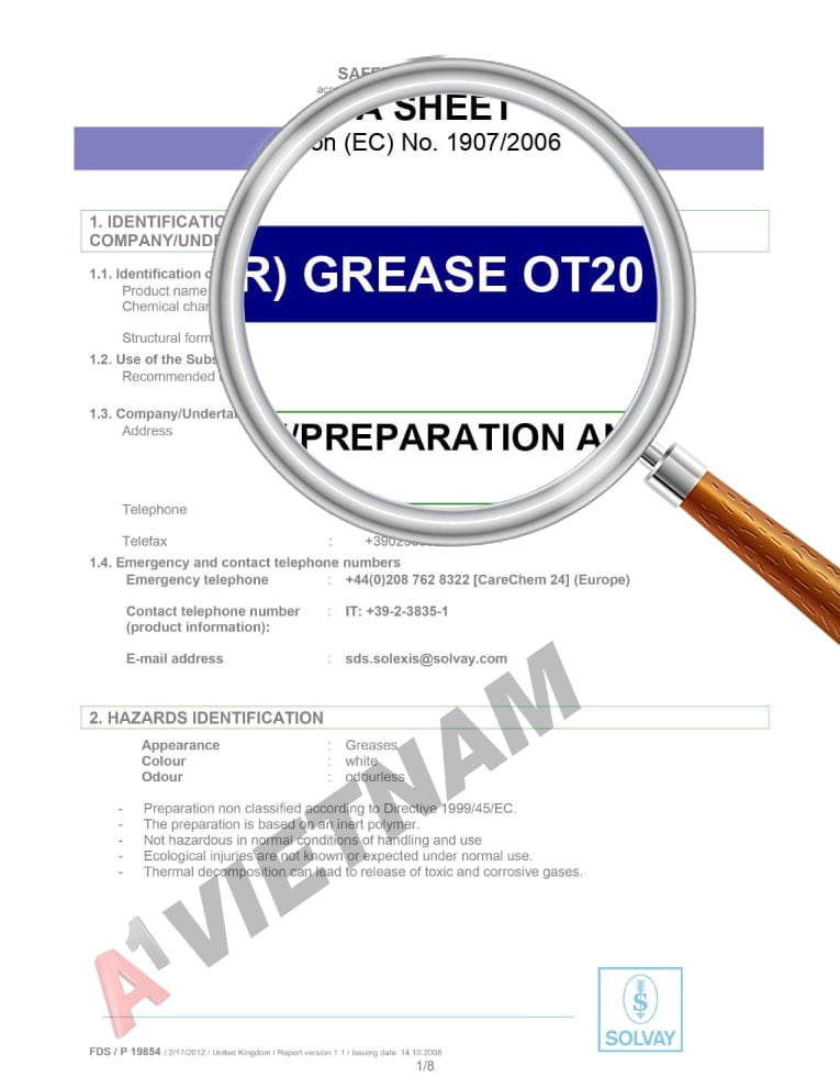 Mỡ Solvay Fomblin OT20 - Phân Phối Chính Hãng, Giá Rẻ Nhất