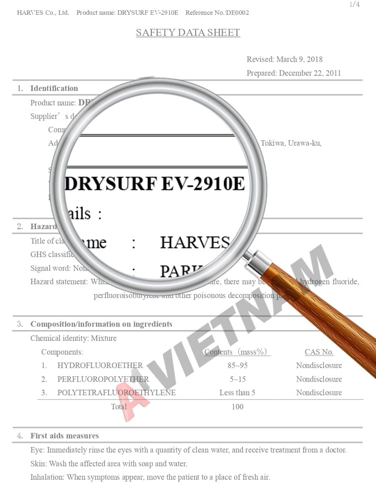 Dầu Drysurf EV-2910E - Phân Phối Chính Hãng, Giá Rẻ Nhất