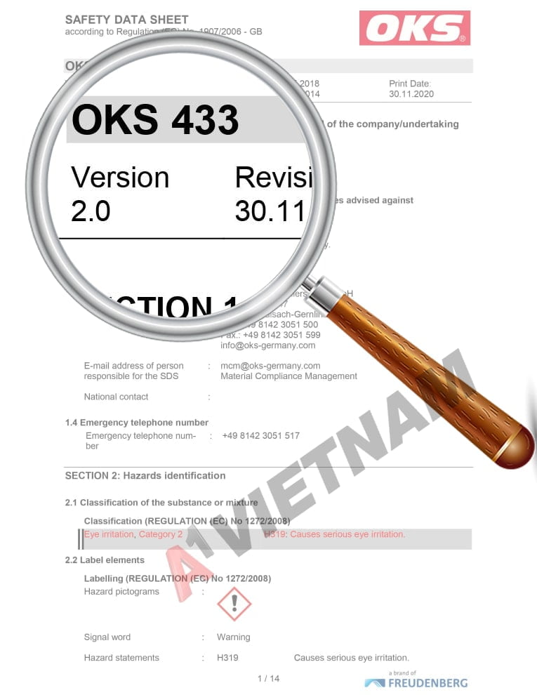 Mỡ OKS 433 - Phân Phối Chính Hãng, Giá Rẻ Nhất