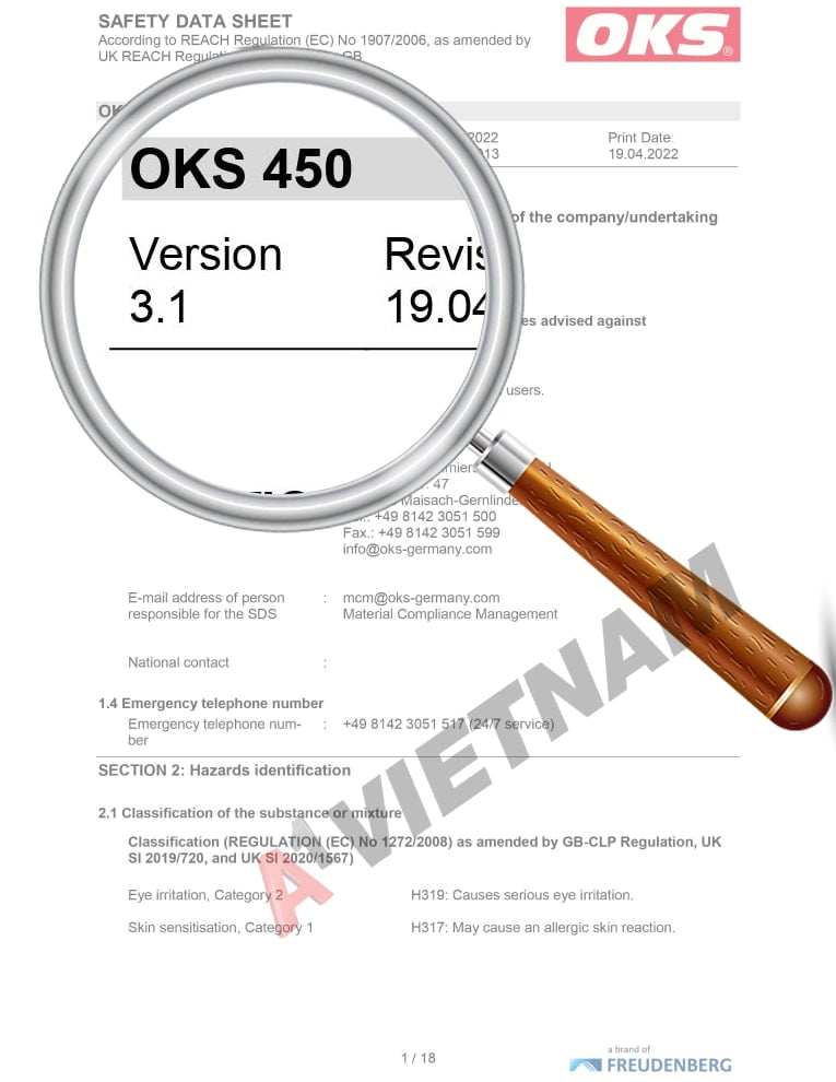 Dầu OKS 450 - Phân Phối Chính Hãng, Giá Rẻ Nhất