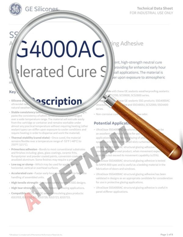 Keo GE SSG4000AC UltraGlaze - Phân Phối Chính Hãng