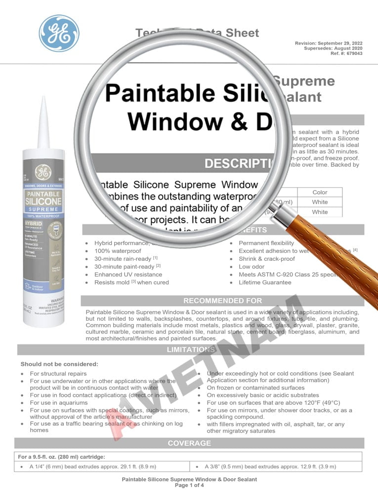 Keo GE Paintable Silicone Supreme Window & Door Sealant